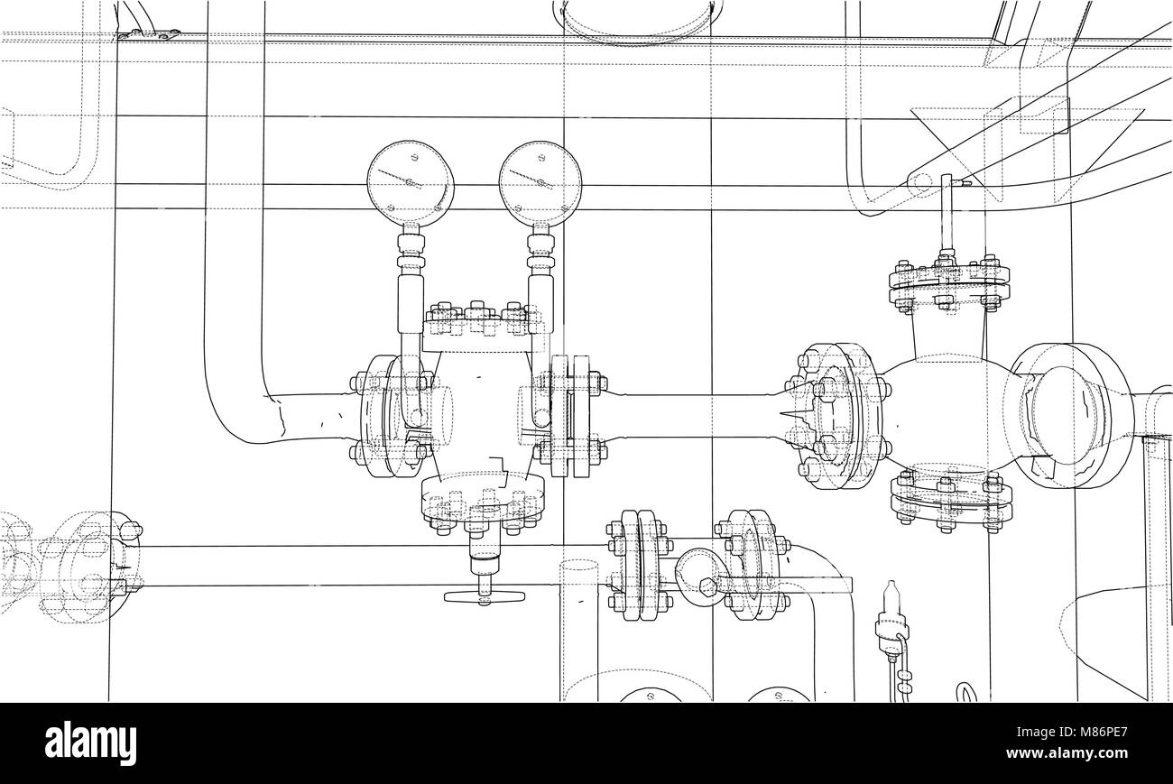 Sketch industrial equipment. Vector Stock Vector Image & Art - Alamy