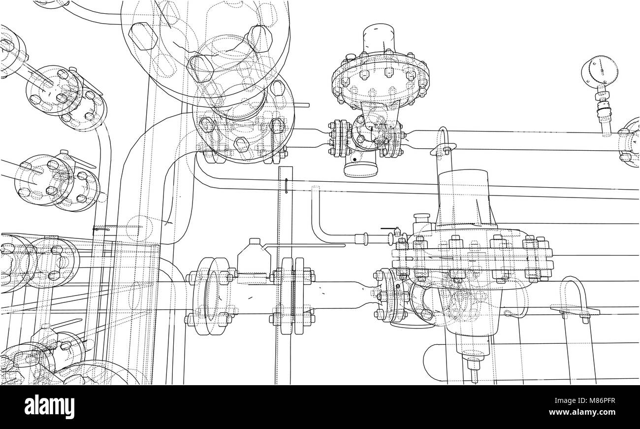 Sketch industrial equipment. Vector Stock Vector Image & Art - Alamy