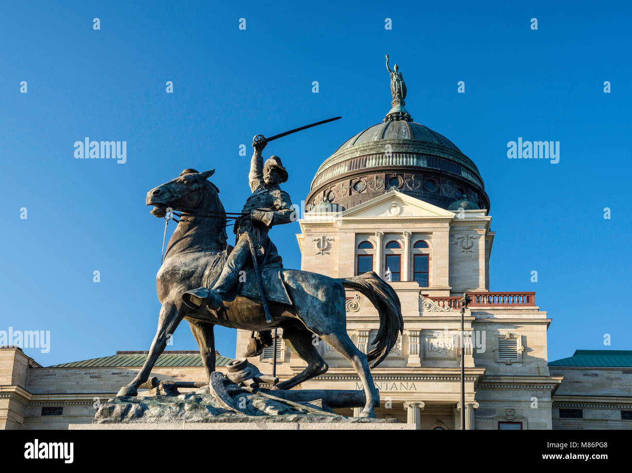 Equestrian statue of General Thomas Francis Meagher at Montana State ...