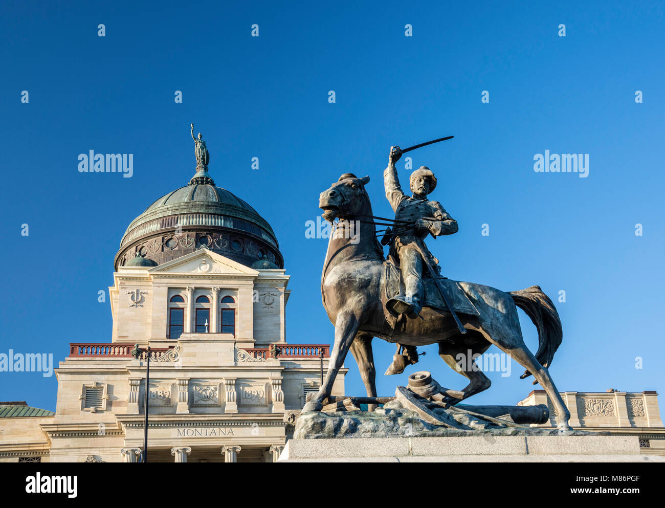 Equestrian statue of General Thomas Francis Meagher at Montana State ...