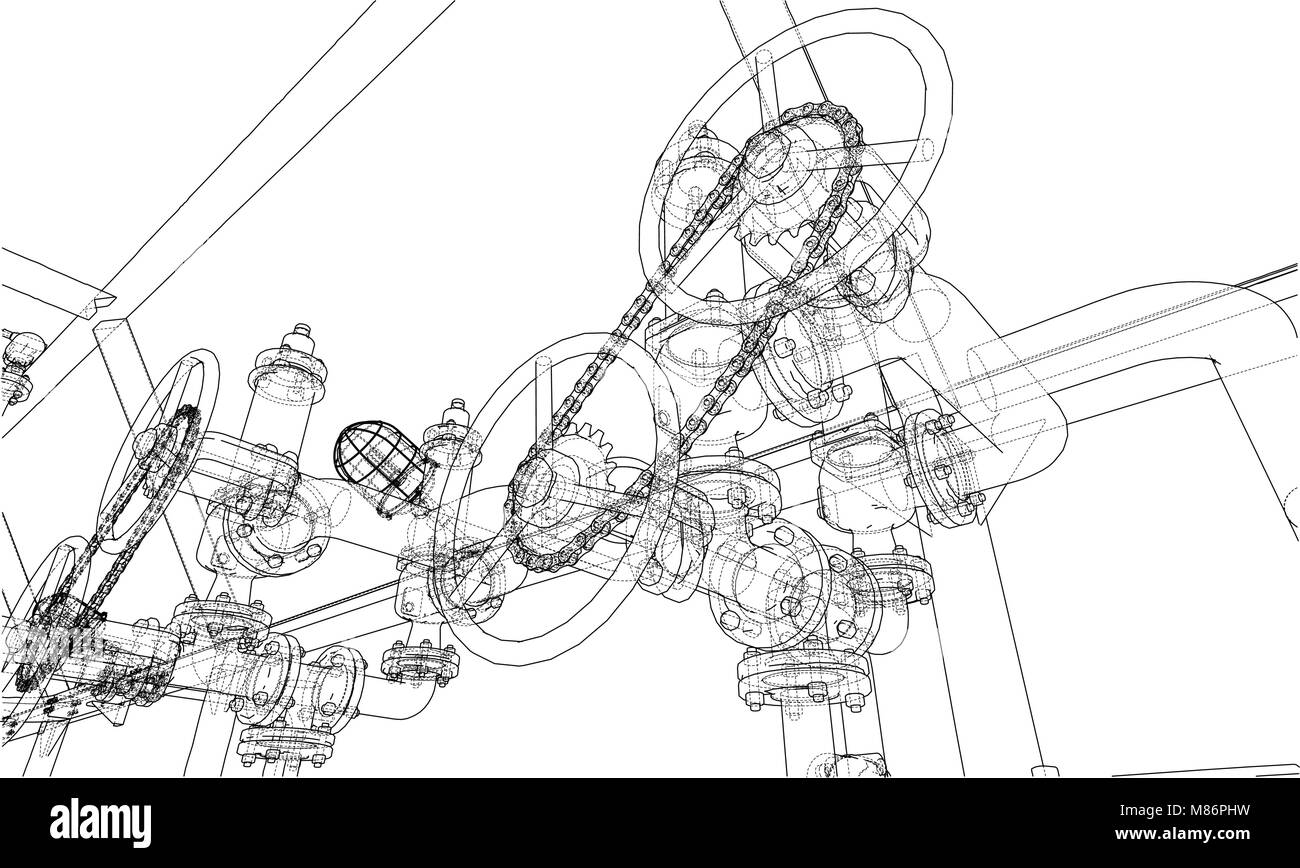 Sketch industrial equipment. Vector Stock Vector Image & Art - Alamy