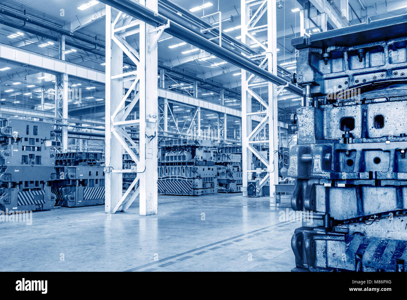 Modern car factory, mold and equipment storage warehouse Stock Photo ...