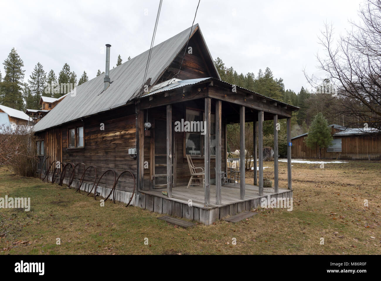 Old house in the historic mining community of Liberty, Washington Stock ...