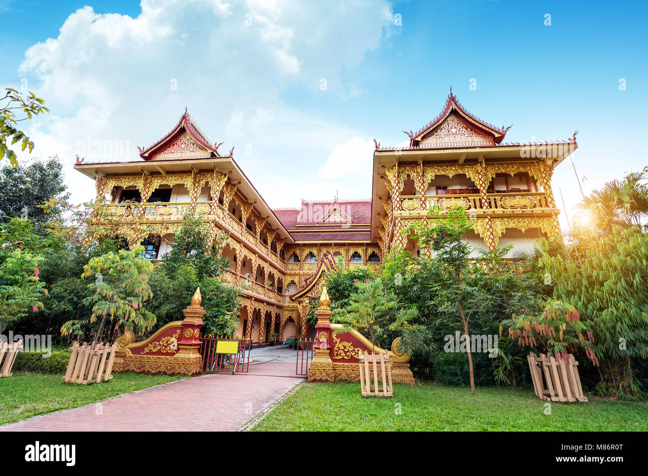 Beautiful buildings in ancient temples in Xishuangbanna, Yunnan, China ...