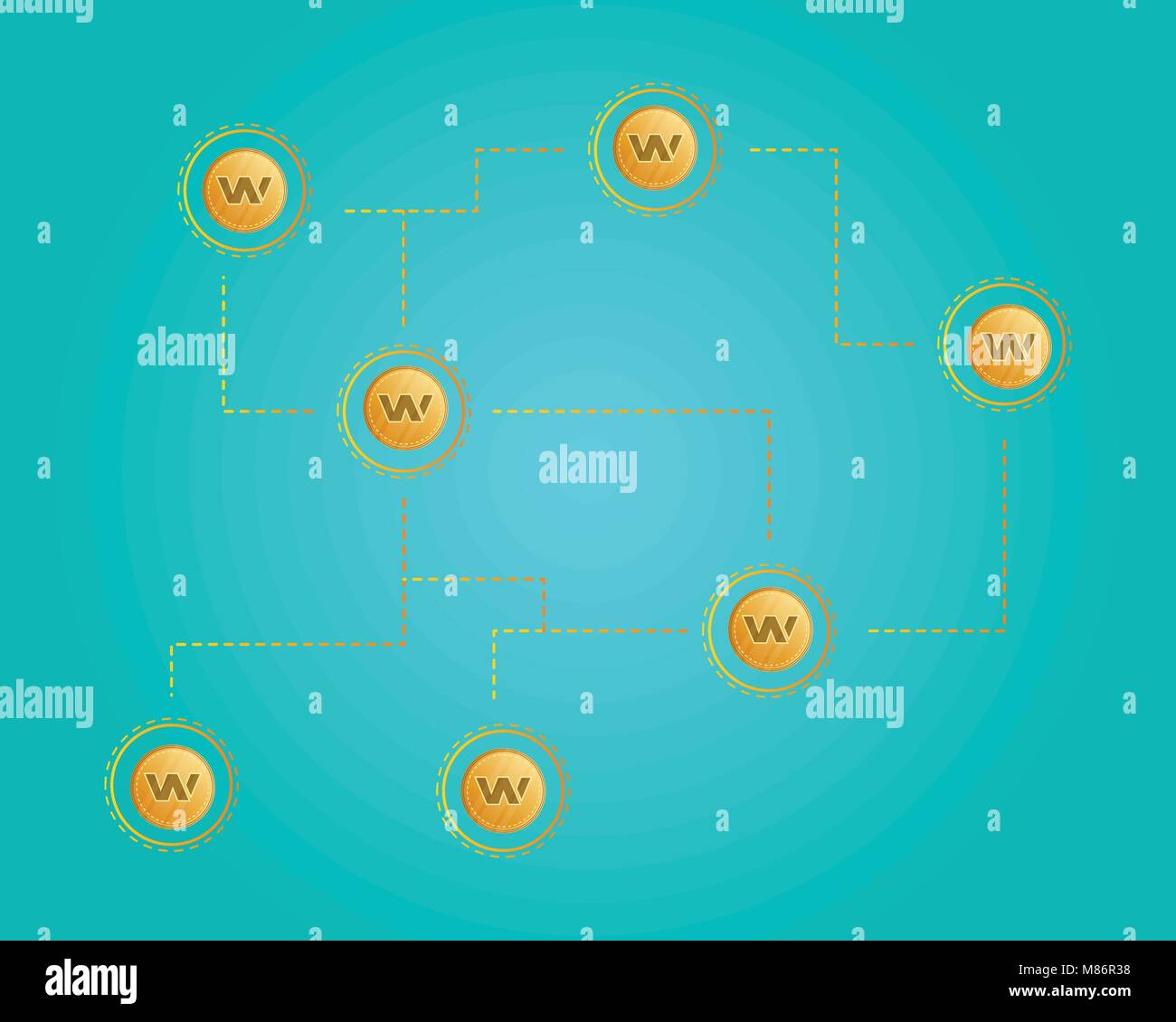 Blockchain wax cryptocurrency networking background Stock Vector Image & Art - Alamy