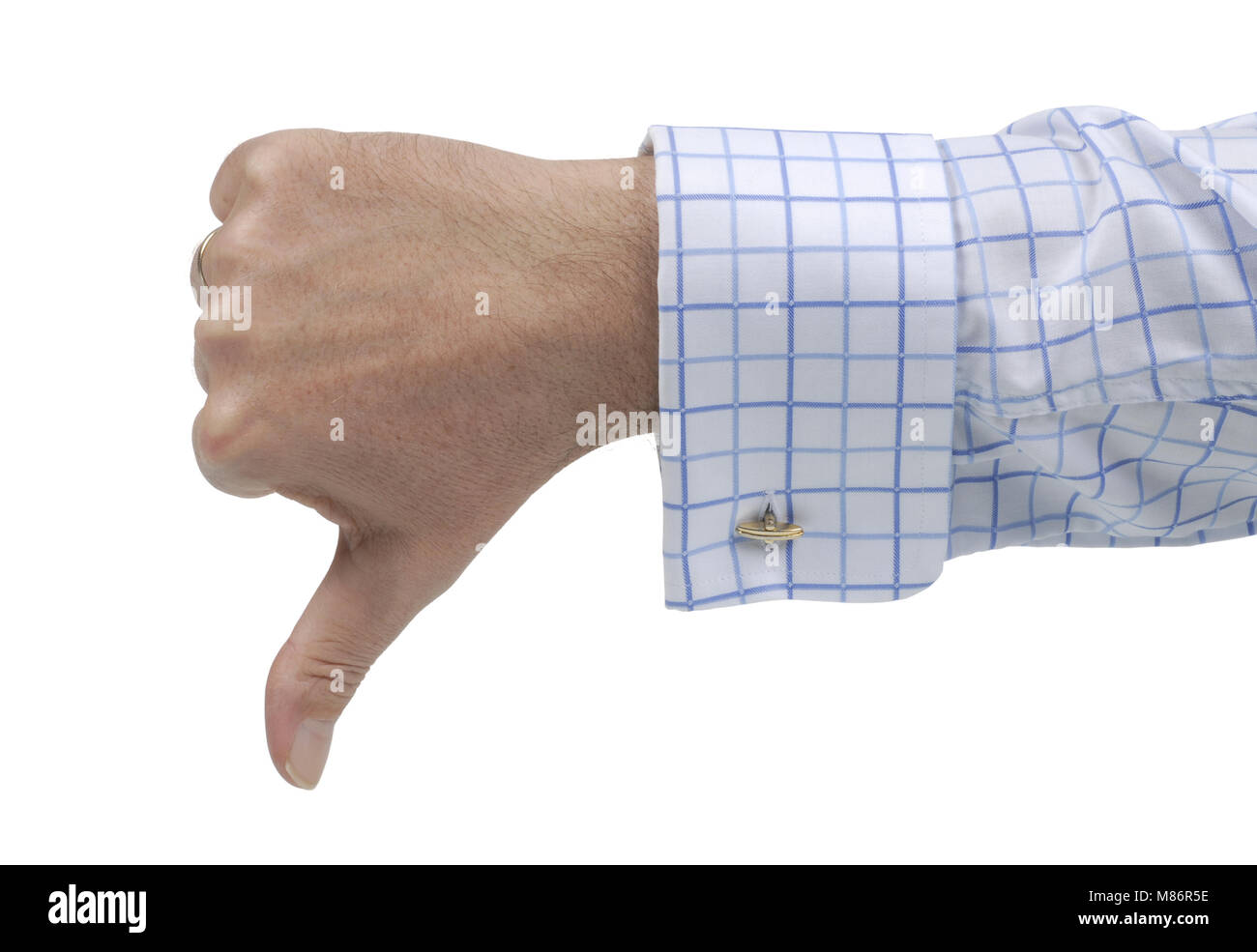 Businessman giving a thumb down negative or disapprove sign isolated ...