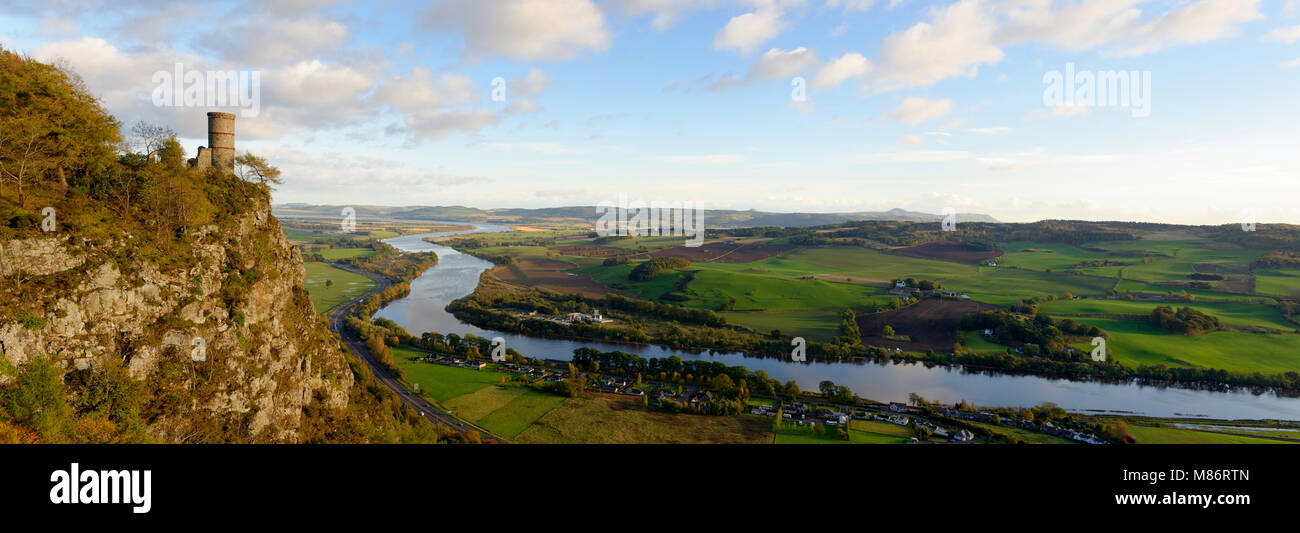 A panoramic image of Kinnoull Hill, Perth Scotland, looking North Stock ...