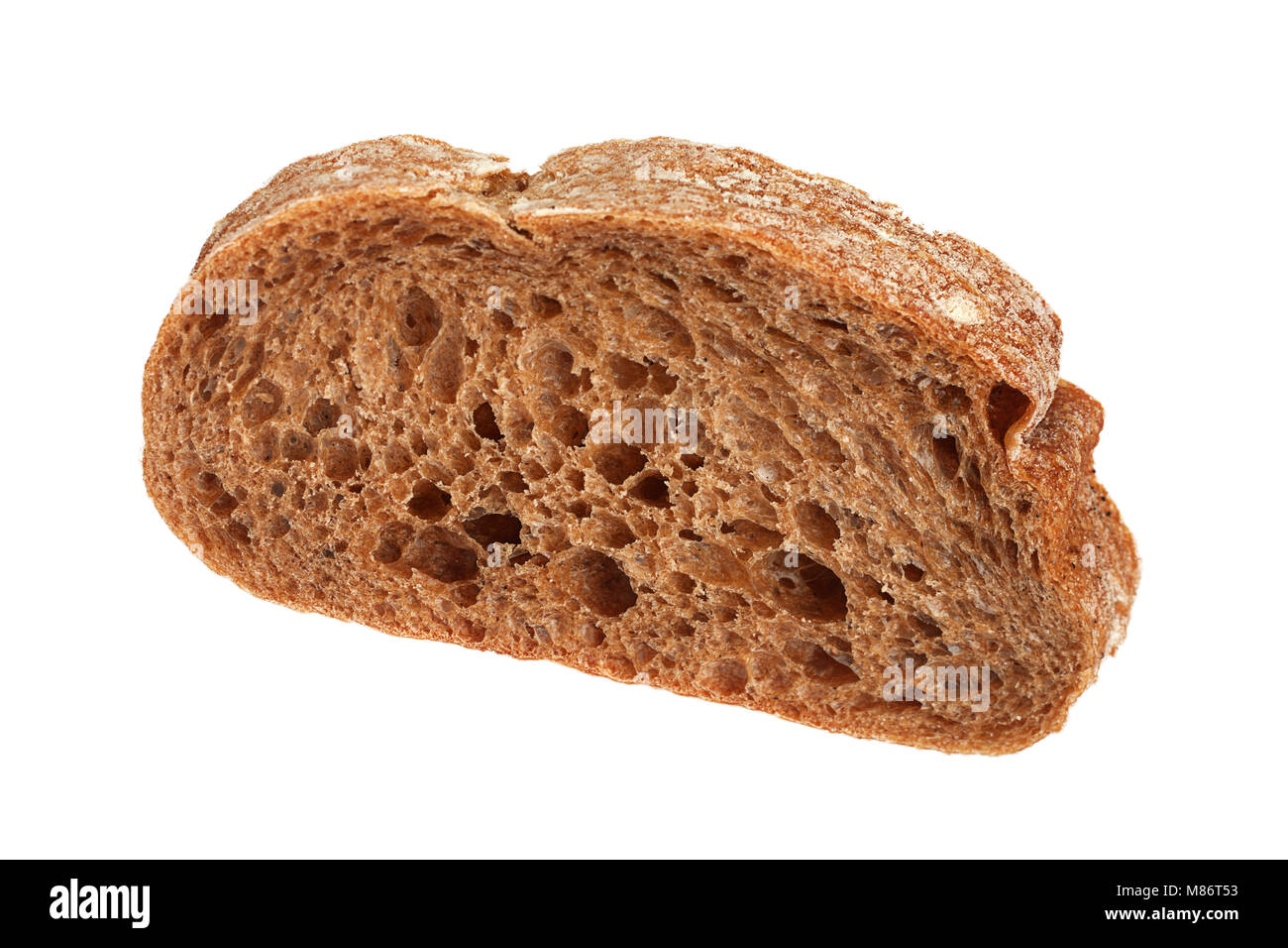 Chiabata bread bun closeup isolated on white background Stock Photo - Alamy