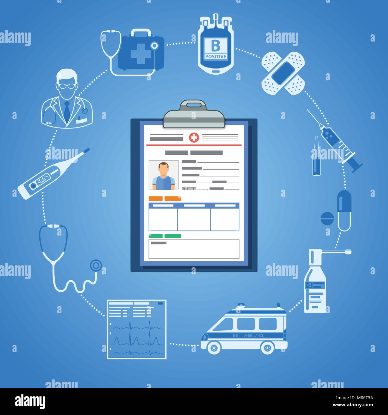 Blood record Stock Vector Images - Alamy