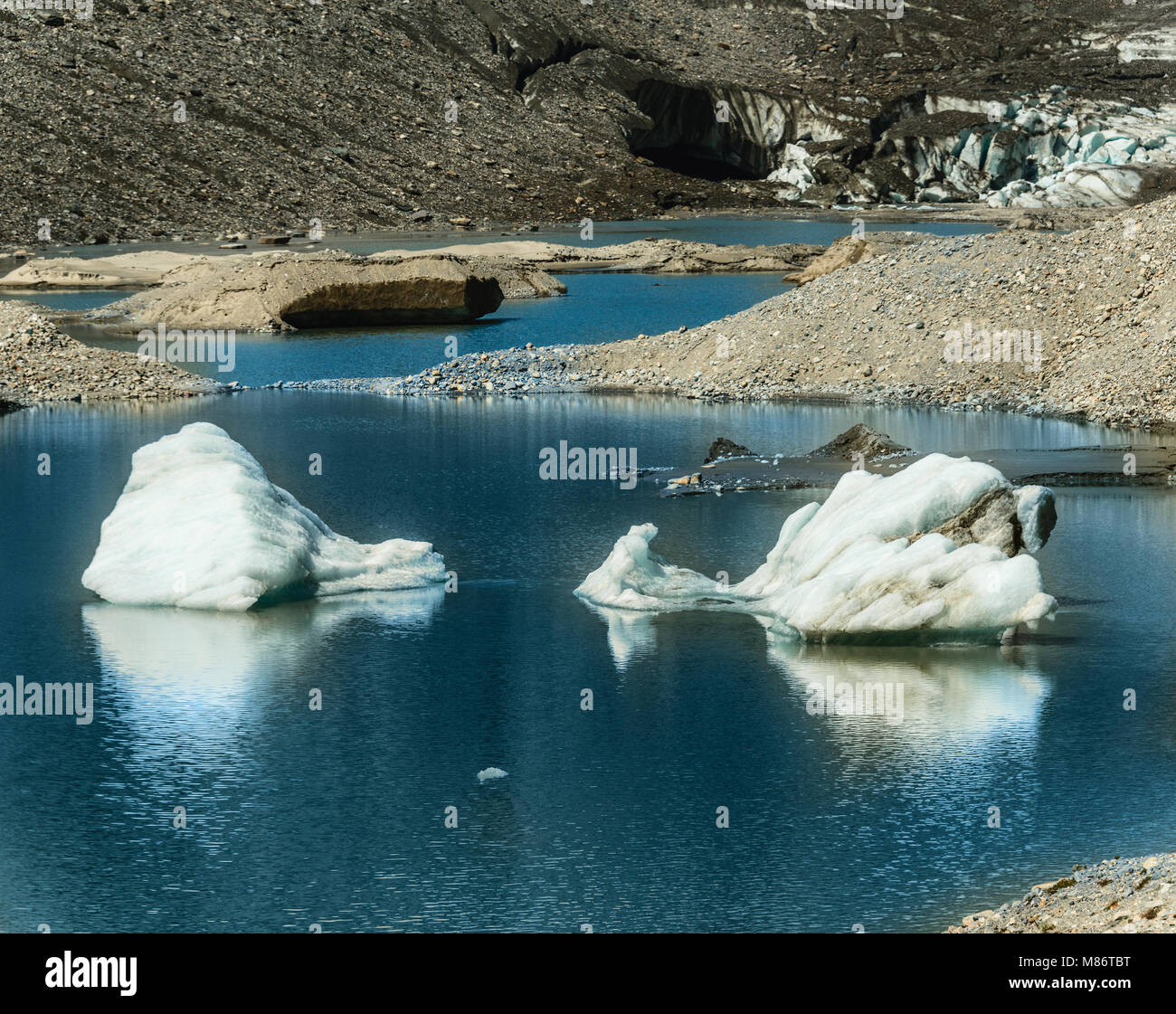 Pasterze glacier in the Austrian Alps within the Glockner Group of the ...