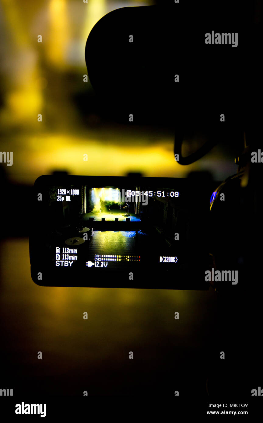 Video recording by a professional camera Stock Photo - Alamy