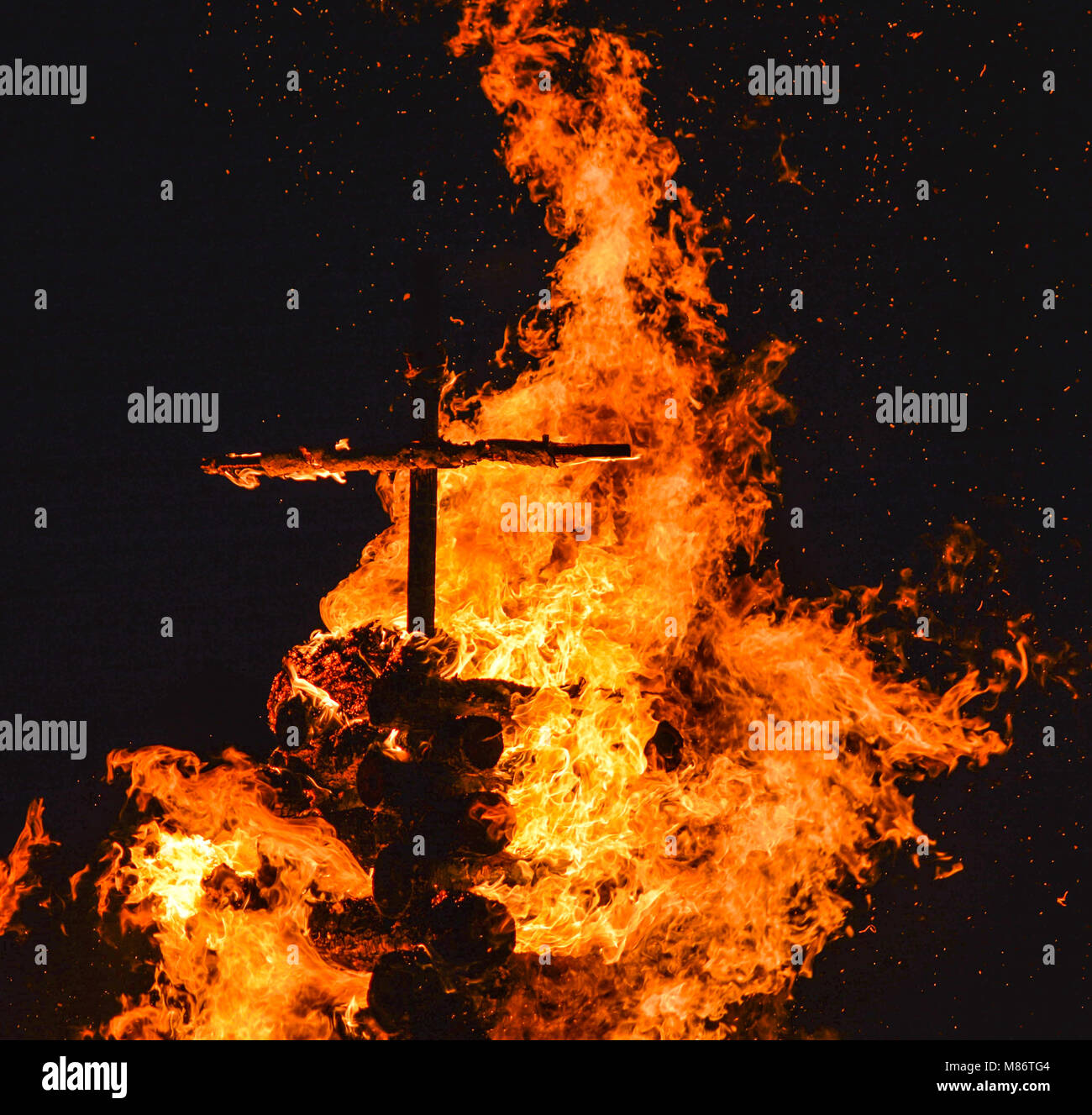 Burning Cross High Resolution Stock Photography and Images - Alamy