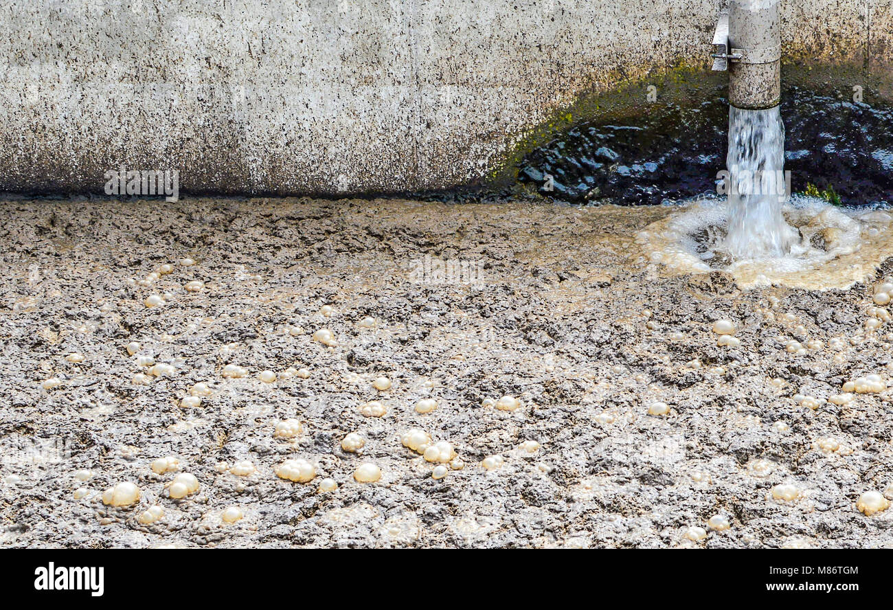 Dirty water in the sewage treatment plant Stock Photo - Alamy