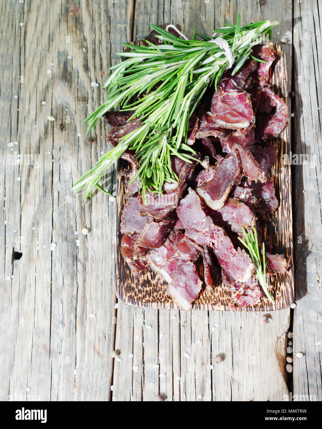 Beef biltong jerk dried beef beef snack south african food hi-res stock ...