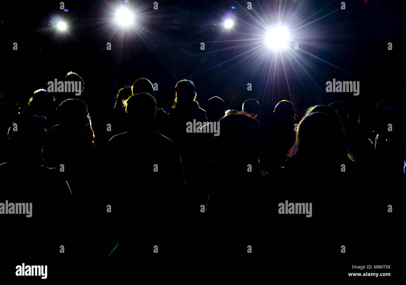 Concert event in shadows Stock Photo - Alamy