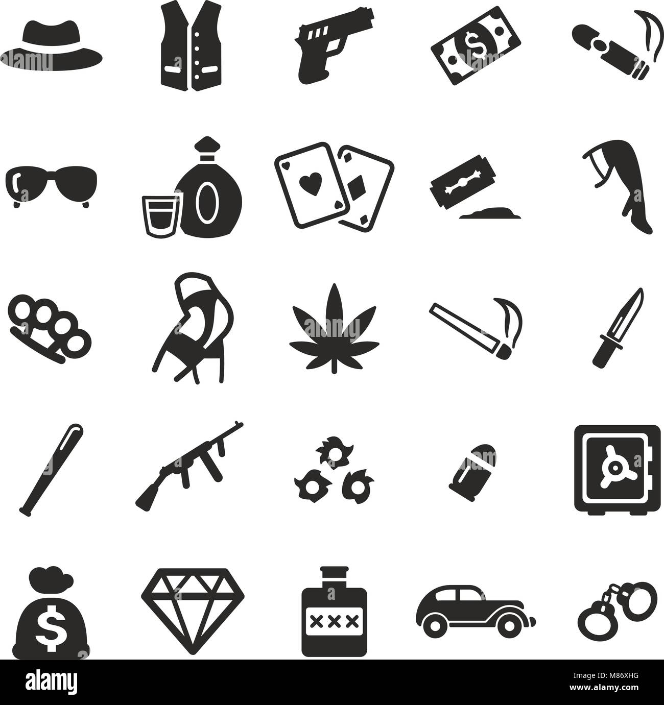 Gangster car Stock Vector Images - Alamy