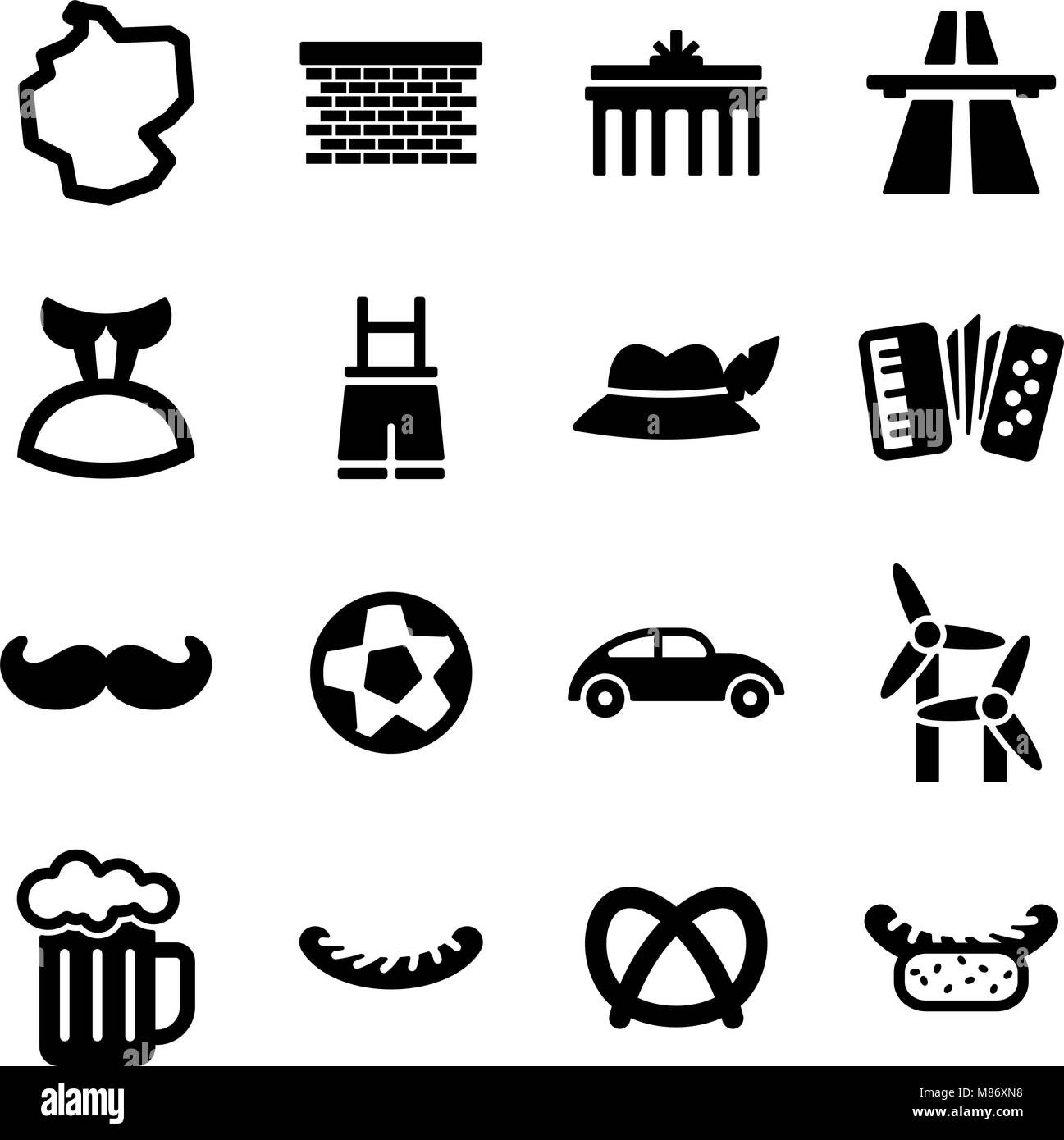 German hat icon outline Black and White Stock Photos & Images - Alamy