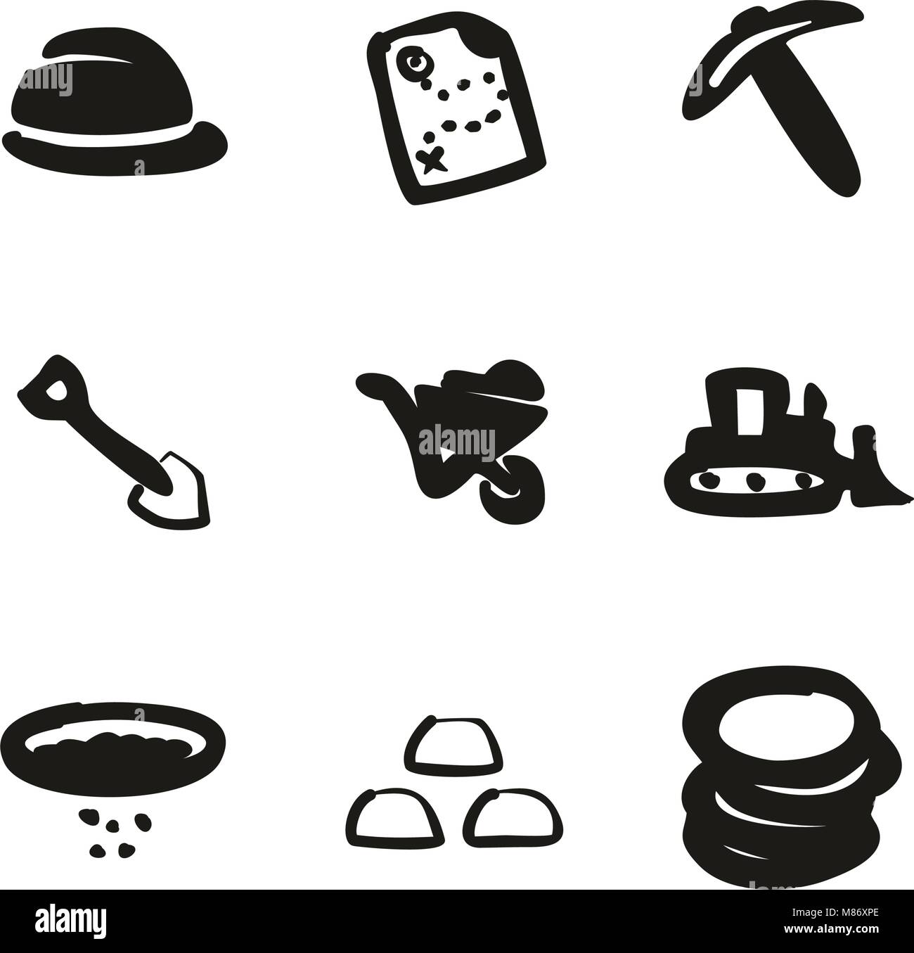 Gold Rush Icons Freehand Fill Stock Vector Image & Art - Alamy