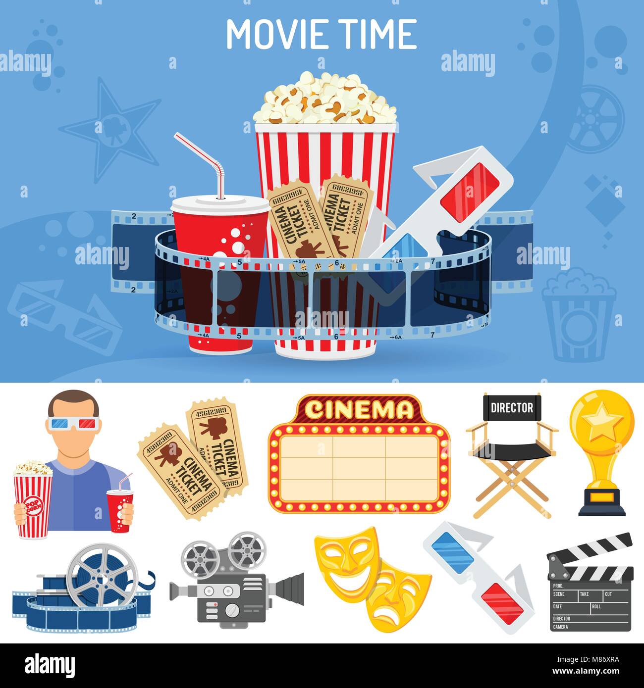 Movie poster man movie camera hi-res stock photography and images - Alamy