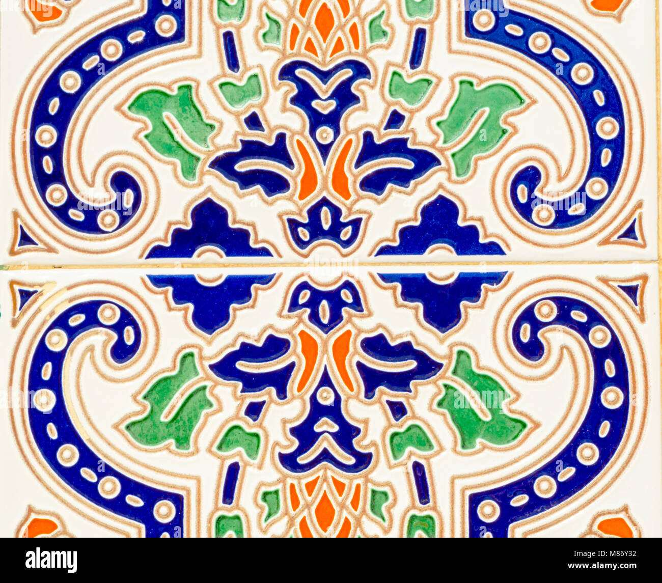 Traditional ornamental Spanish decorative tiles, original ceramic tiles ...