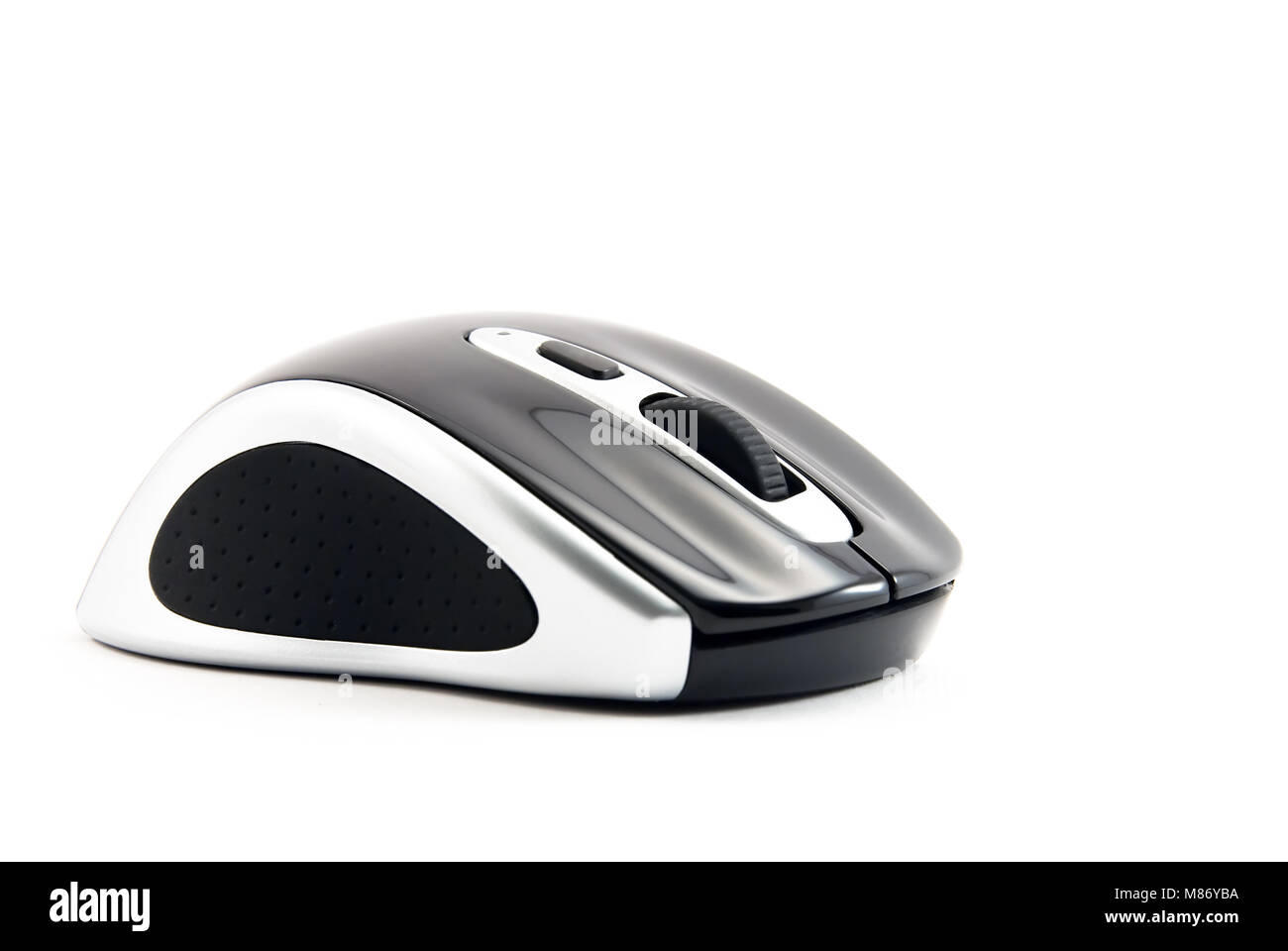 The computer mouse of dark blue color on a white background Stock Photo ...