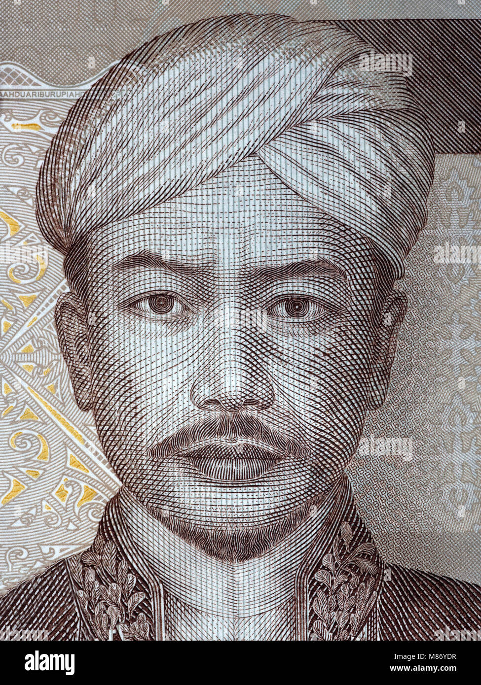 Prince Antasari portrait from Indonesian money Stock Photo - Alamy