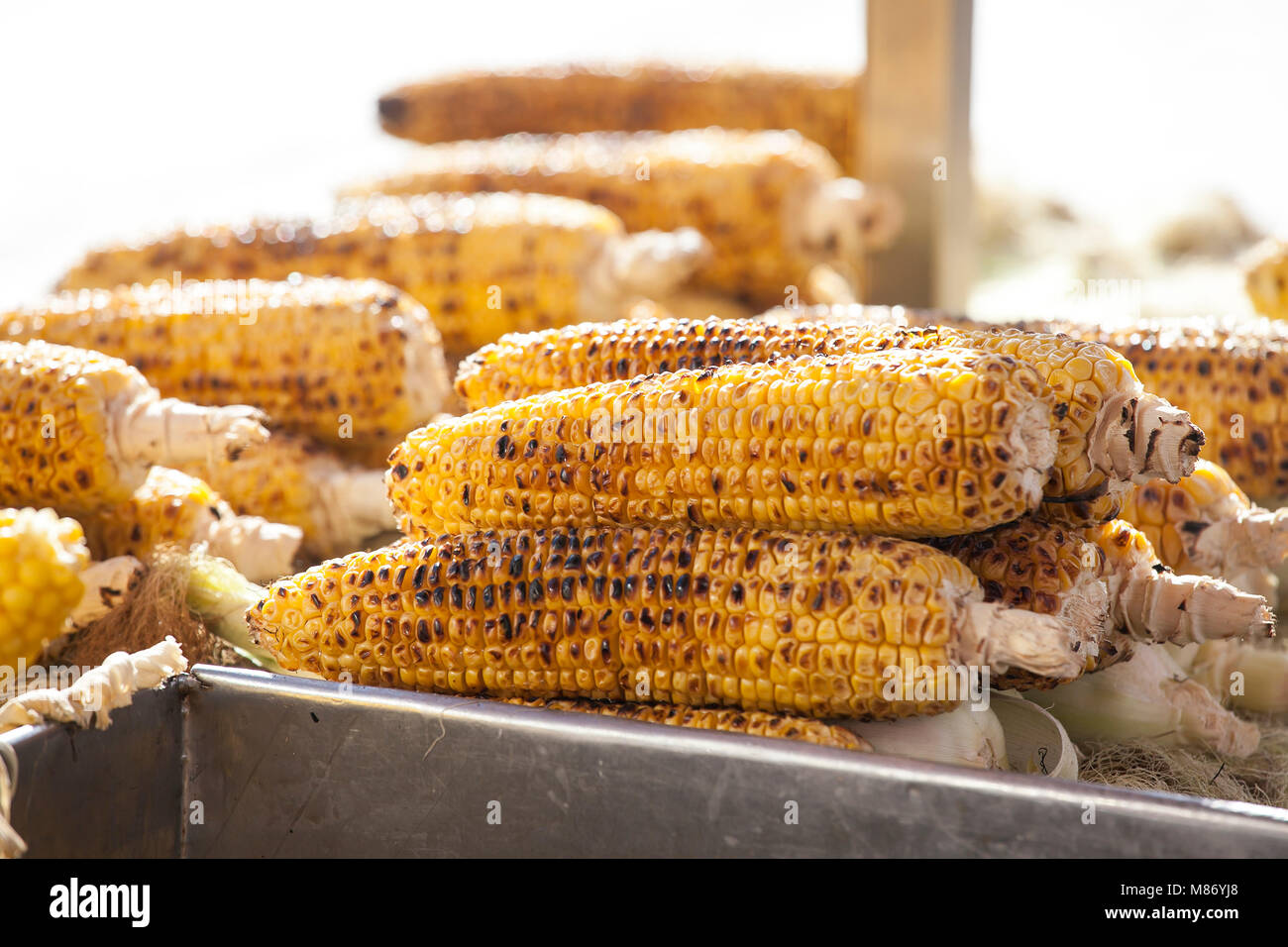 Food stall mexico corn hi-res stock photography and images - Alamy