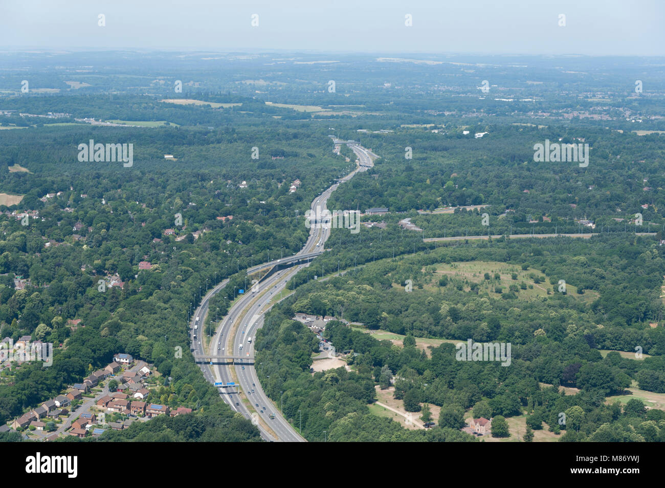 M27 Motorway near Southampton Stock Photo - Alamy