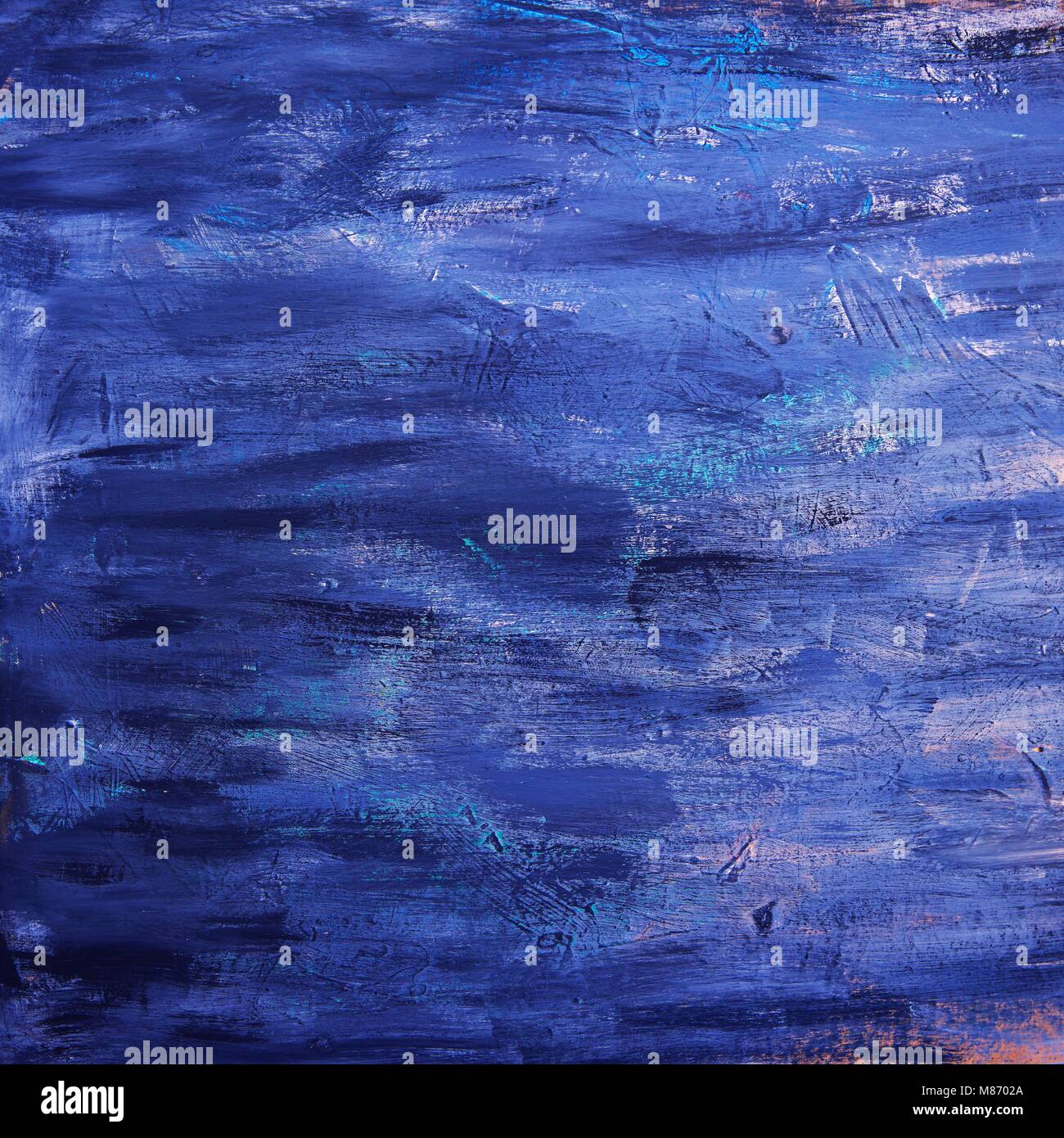 Artistic night sky color painted texture with grain and brush strokes ...