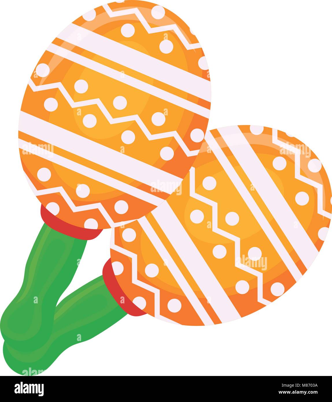 maracas icon over white background, colorful design. vector ...