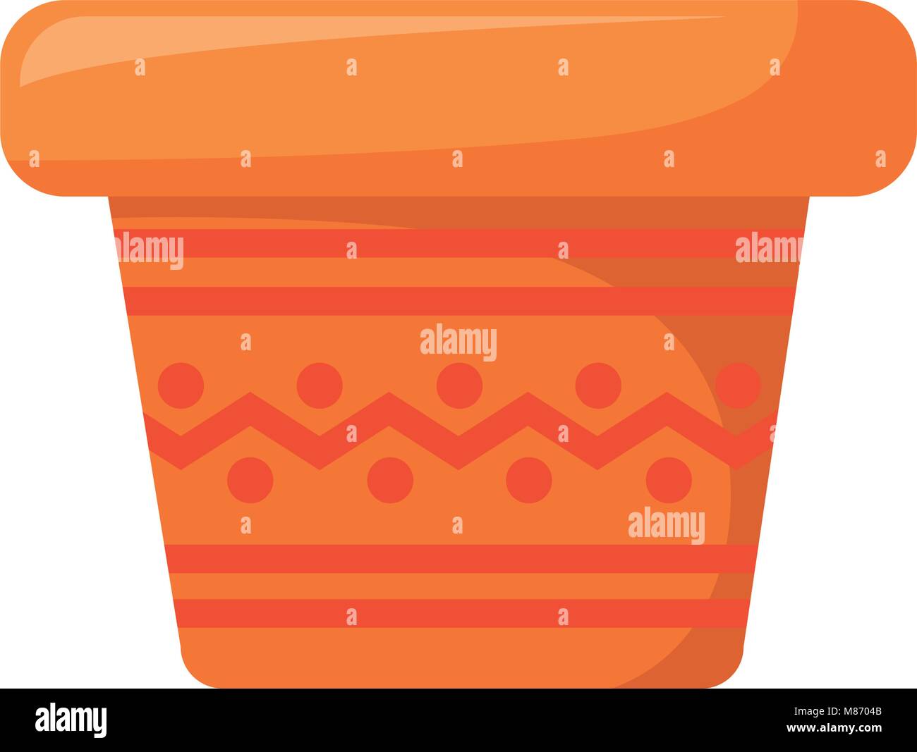 empty flower pot icon over white background, colorful design. vector ...