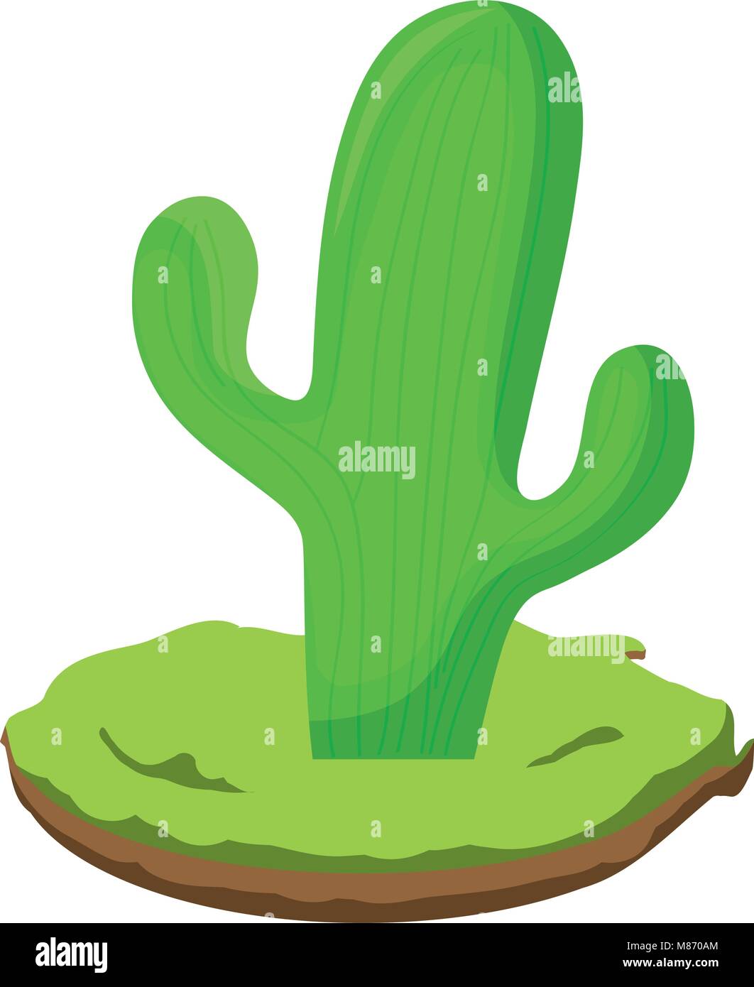 cactus plant icon over white background, colorful design. vector ...
