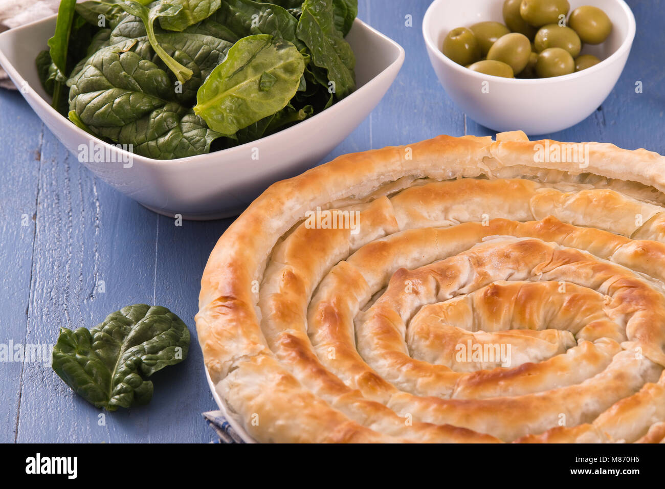Greek spinach pie Stock Photo - Alamy
