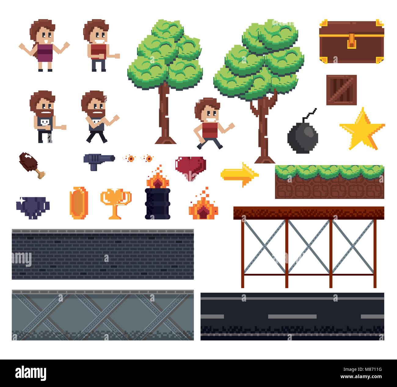 Pixelated characters hi-res stock photography and images - Alamy