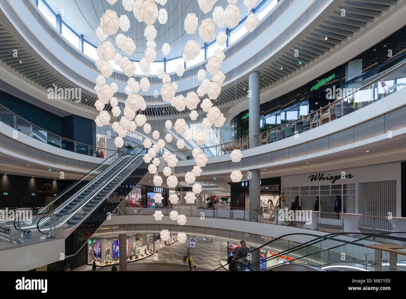 Large multilevel shopping mall interior Stock Photo - Alamy