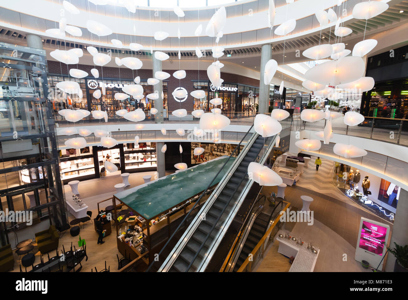 Large multilevel shopping mall interior Stock Photo - Alamy