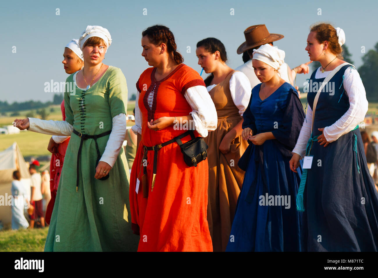 Medieval women costumes during Battle of Grunwald 601th anniversary ...