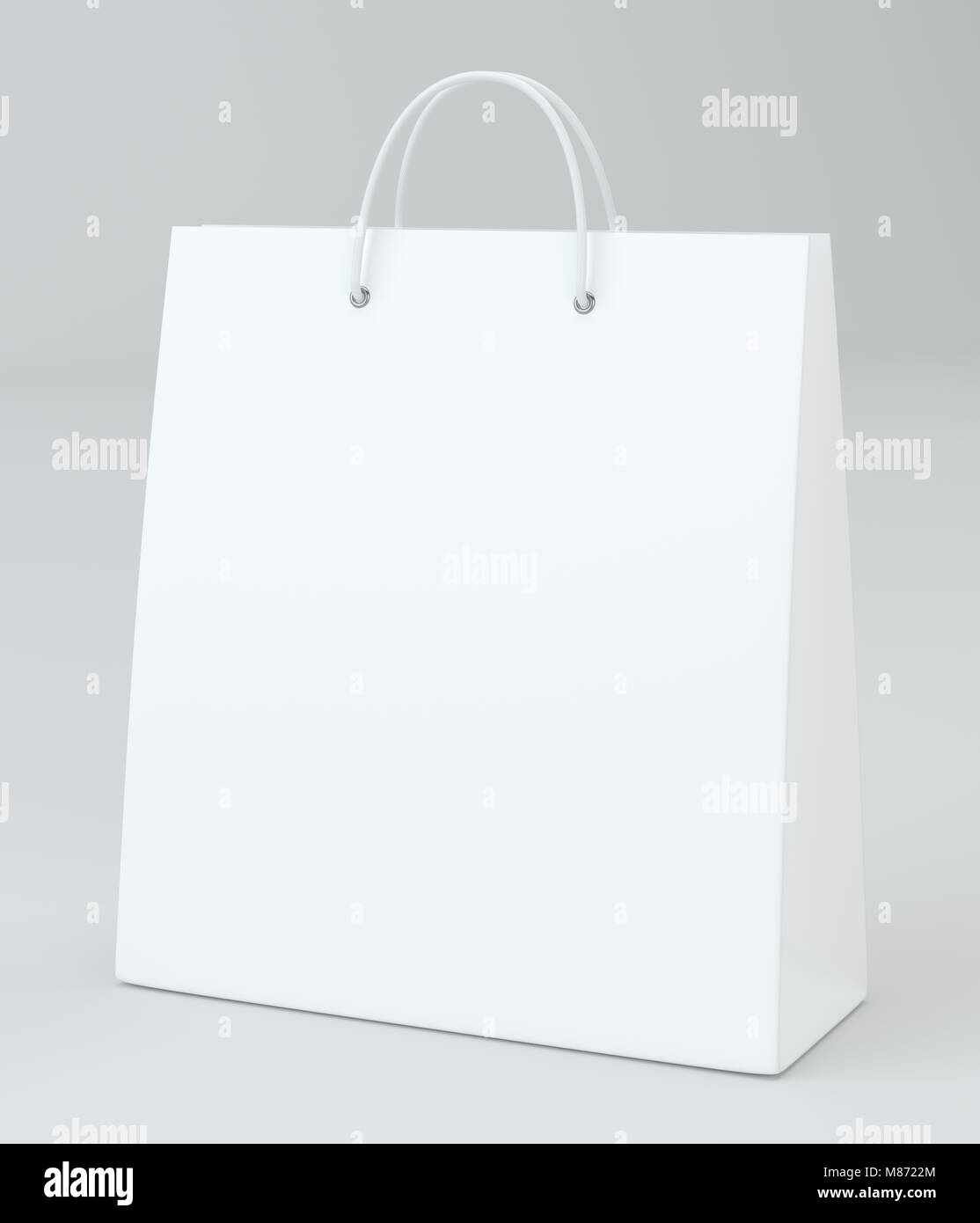 White paper bag for luxury store. Template ready for your design. 3d ...