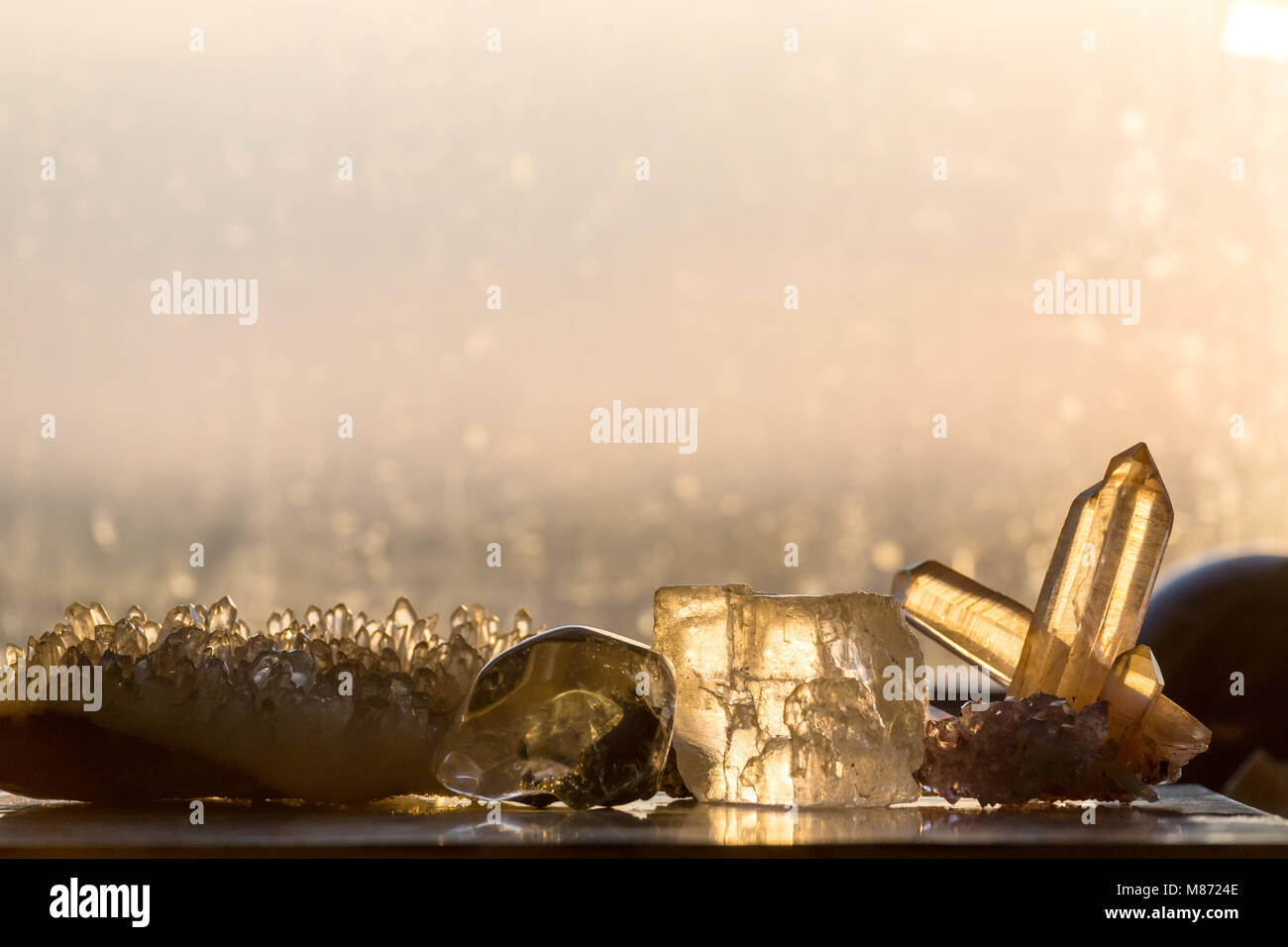 Natural mineral Crystal close up Stock Photo - Alamy