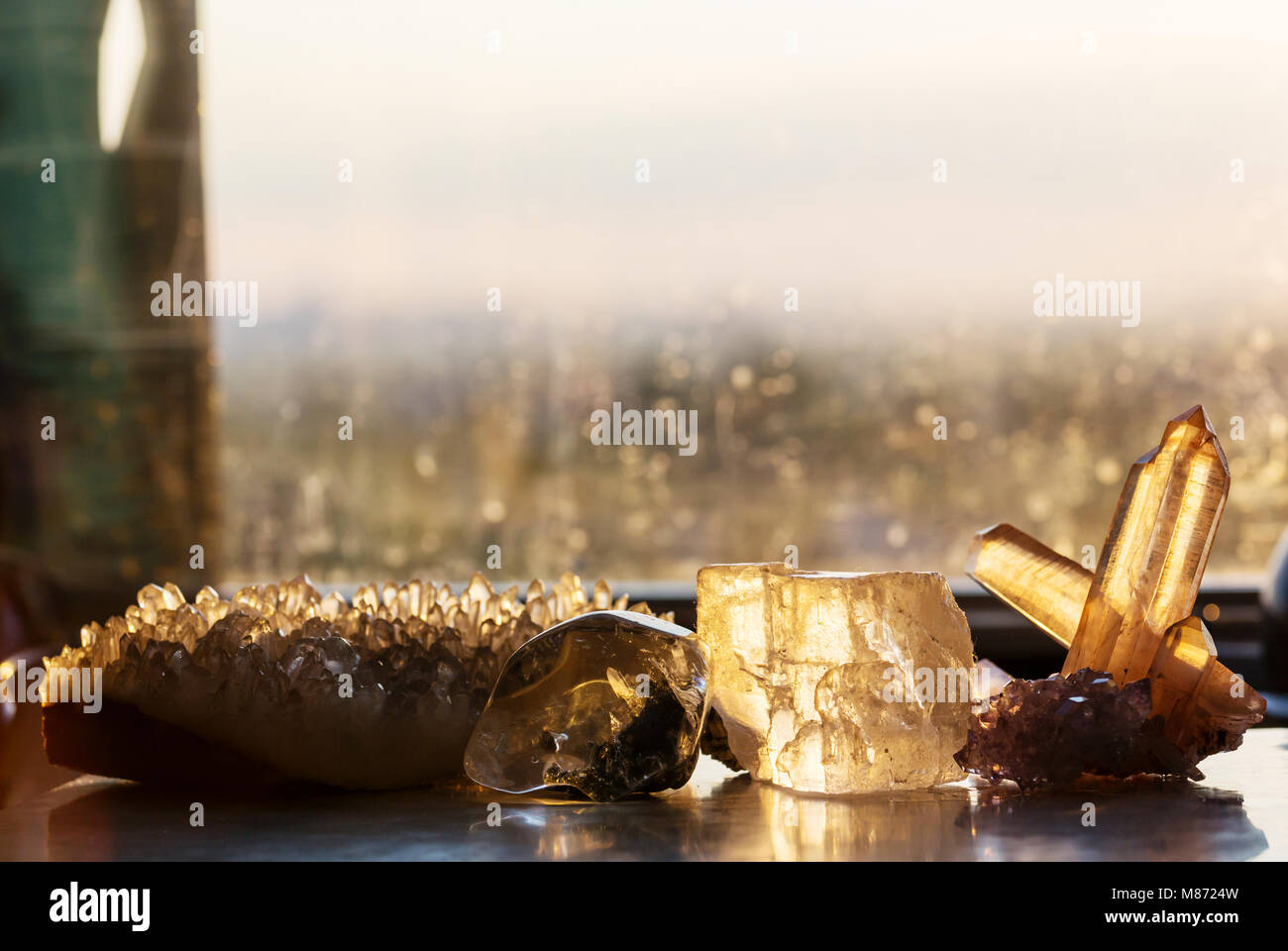 Natural mineral Crystal close up Stock Photo - Alamy