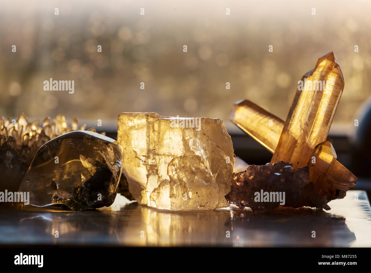 Natural mineral Crystal close up Stock Photo - Alamy