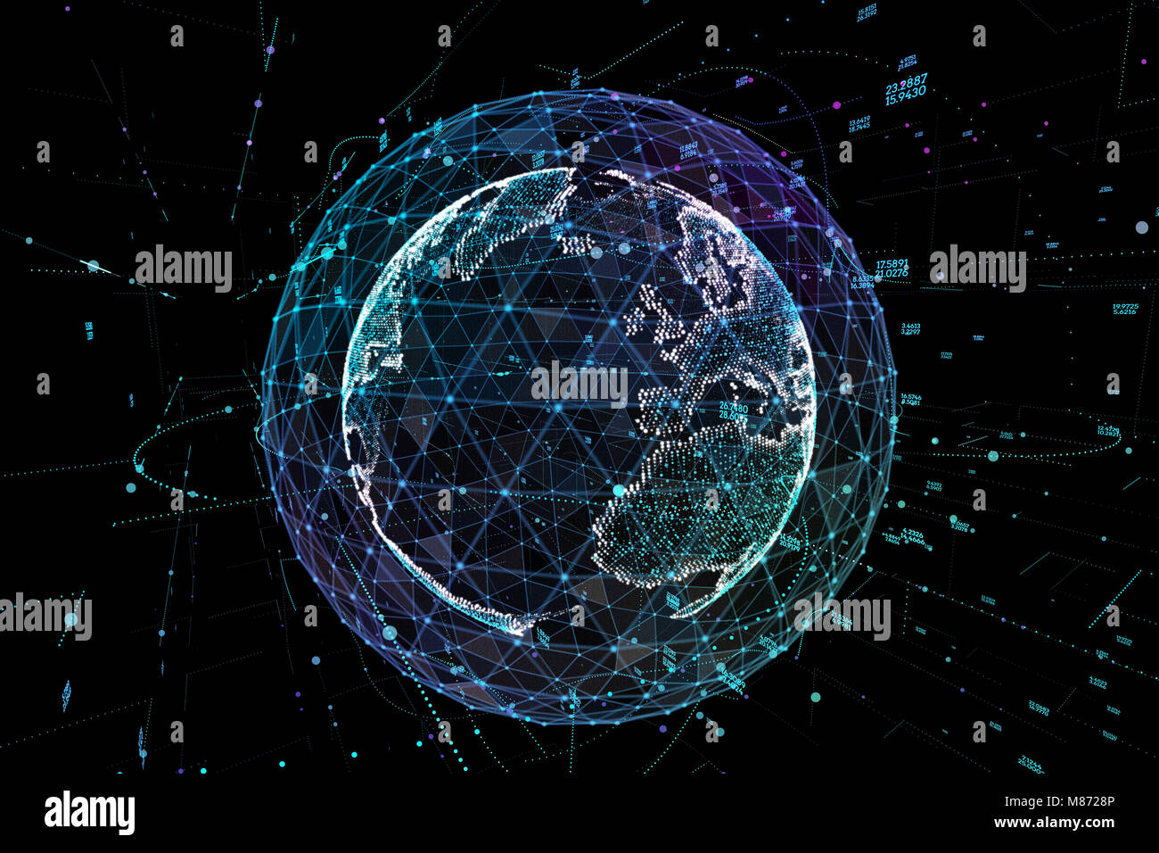 Global network map hi-res stock photography and images - Alamy