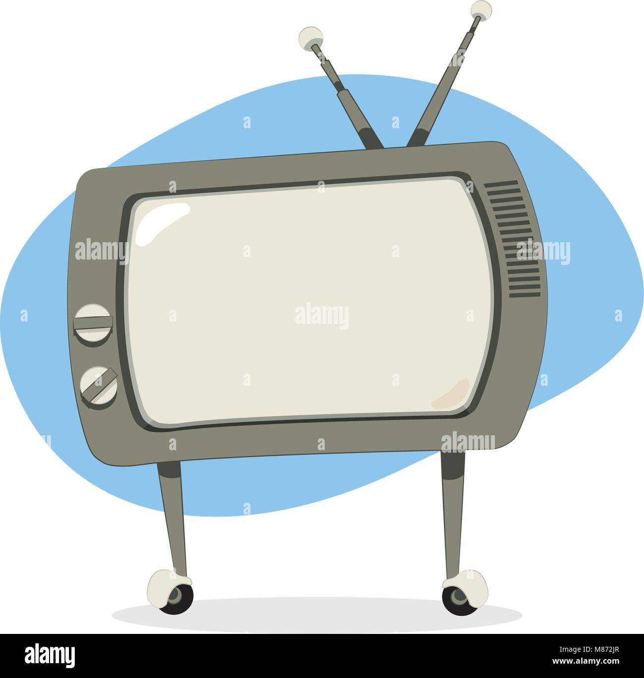 Cartoon illustration retro television set hi-res stock photography and ...