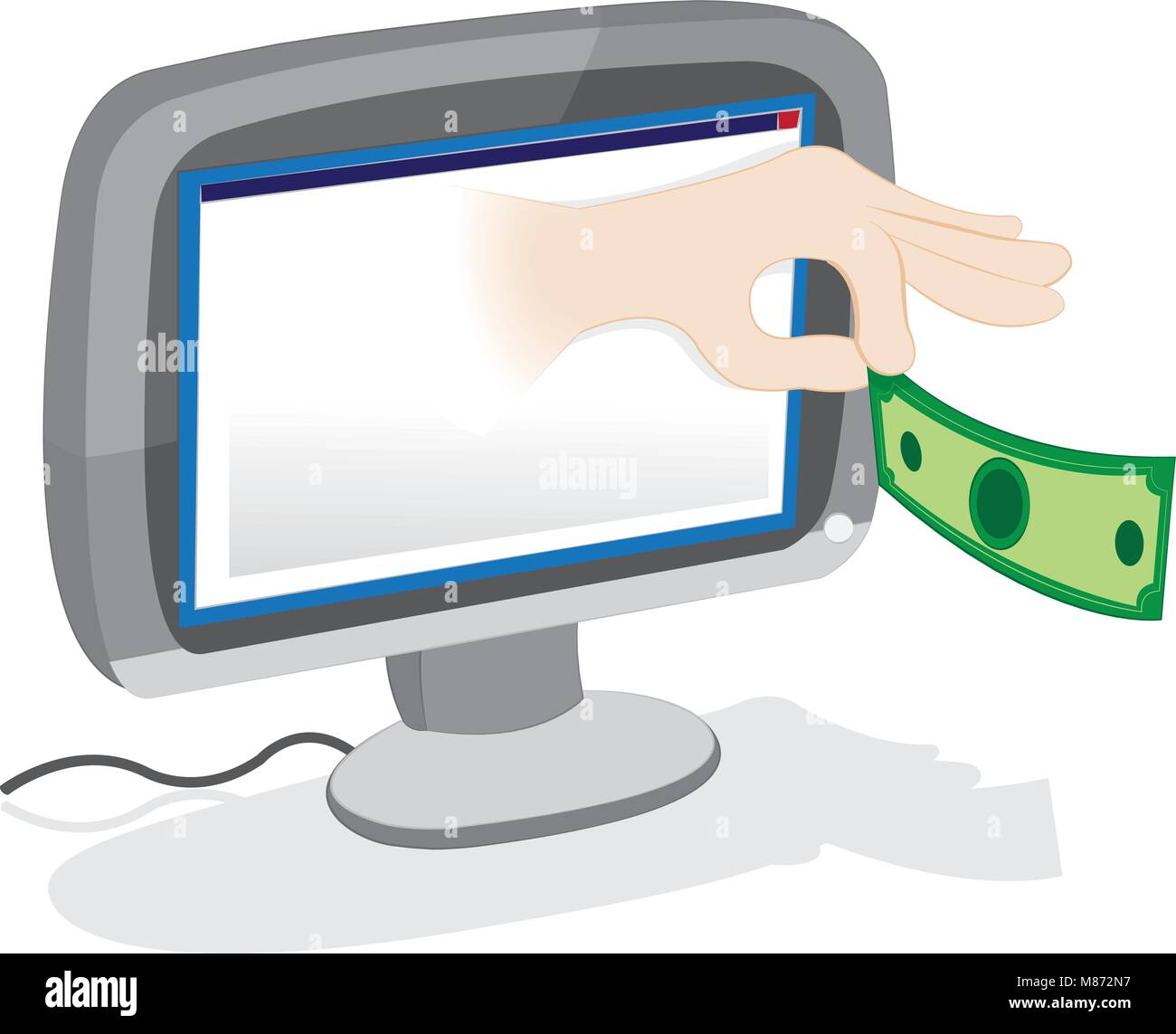 Internet hand fraud Stock Vector Images - Alamy