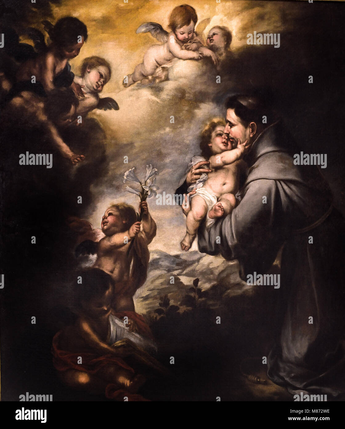St Antony of Padua with child Jesus by Bartolomé Estéban Murillo (Seville 1618 – 1682 Seville ...