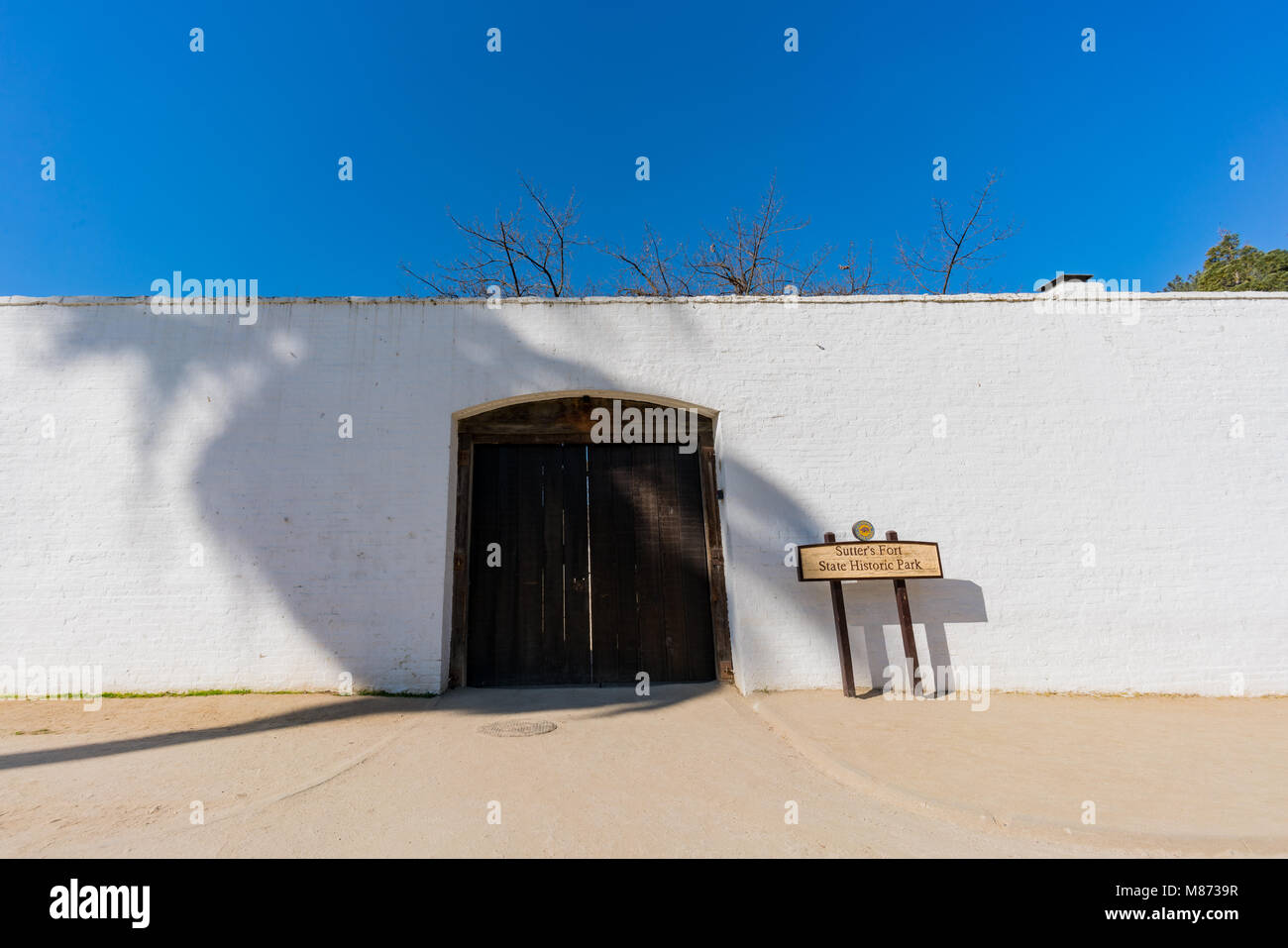 The historical Sutter's Fort State Historic Park at Sacramento ...
