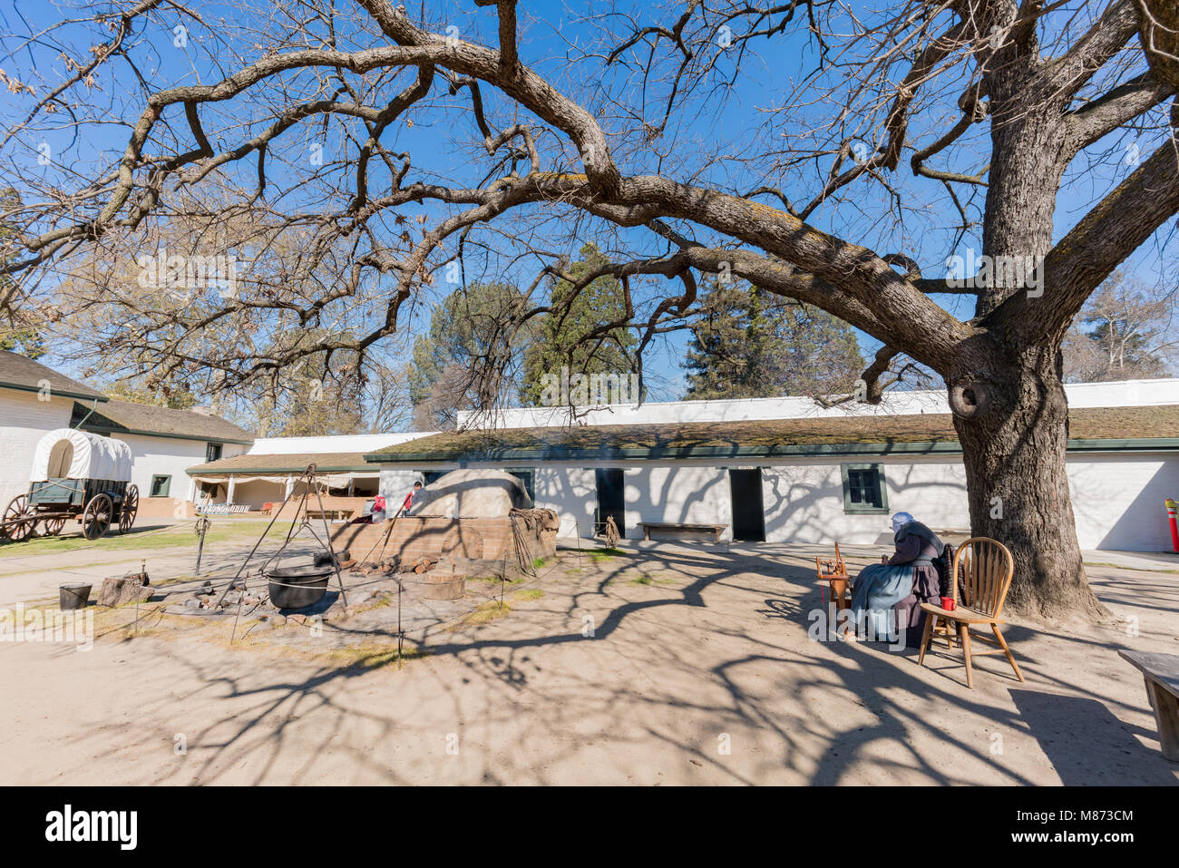 The historical Sutter's Fort State Historic Park at Sacramento ...