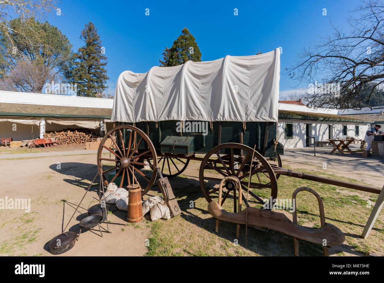 The historical Sutter's Fort State Historic Park at Sacramento ...