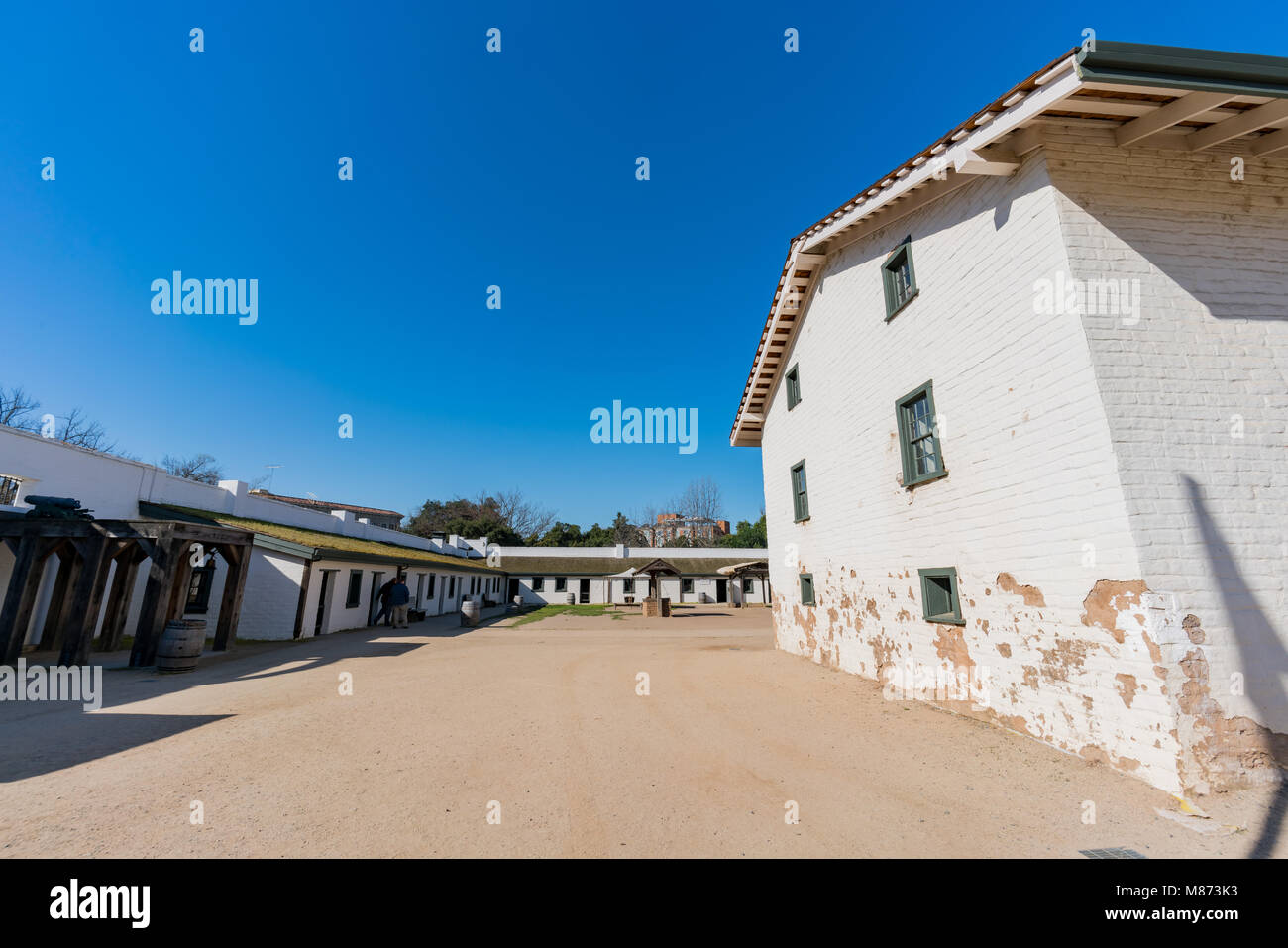 The historical Sutter's Fort State Historic Park at Sacramento ...