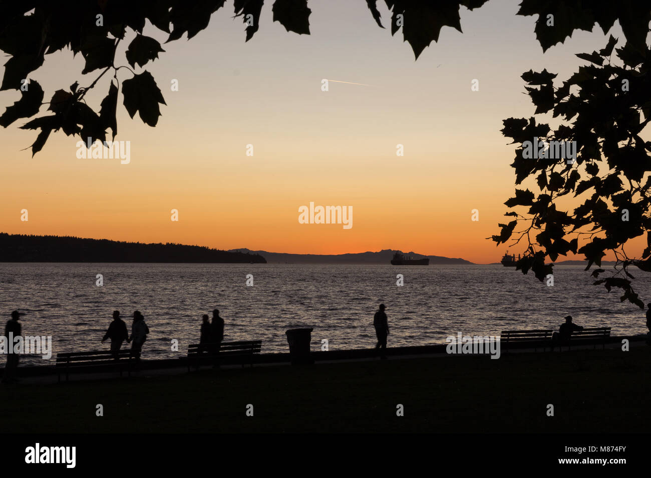 Beautiful sunset in English Bay Stock Photo - Alamy